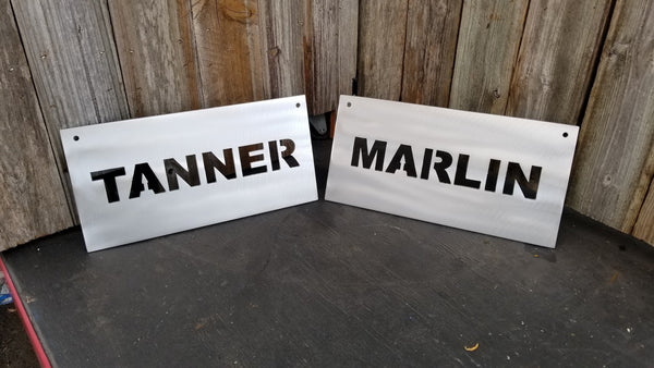 Metal Plate W/ Name - Advanced Metal Art