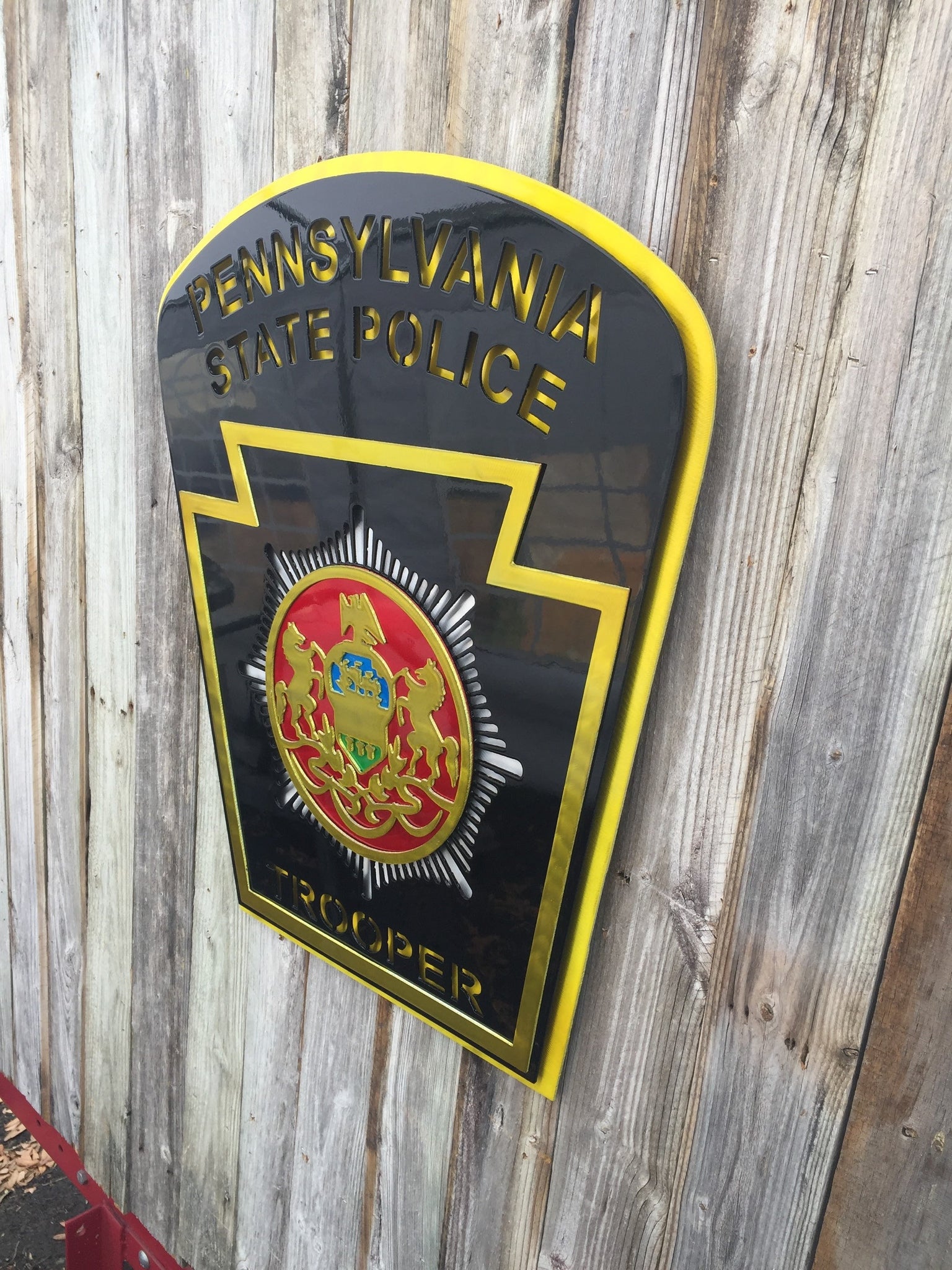 Pennsylvania State Trooper Police Badge - Advanced Metal Art