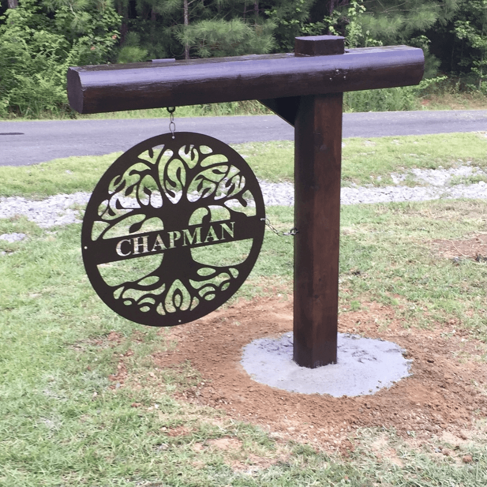 Round Tree Of Life Monogram - Advanced Metal Art